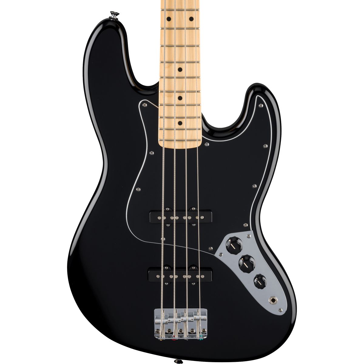 Fender Standard Jazz Bass; Maple Fingerboard, Black Pickguard, Black ...