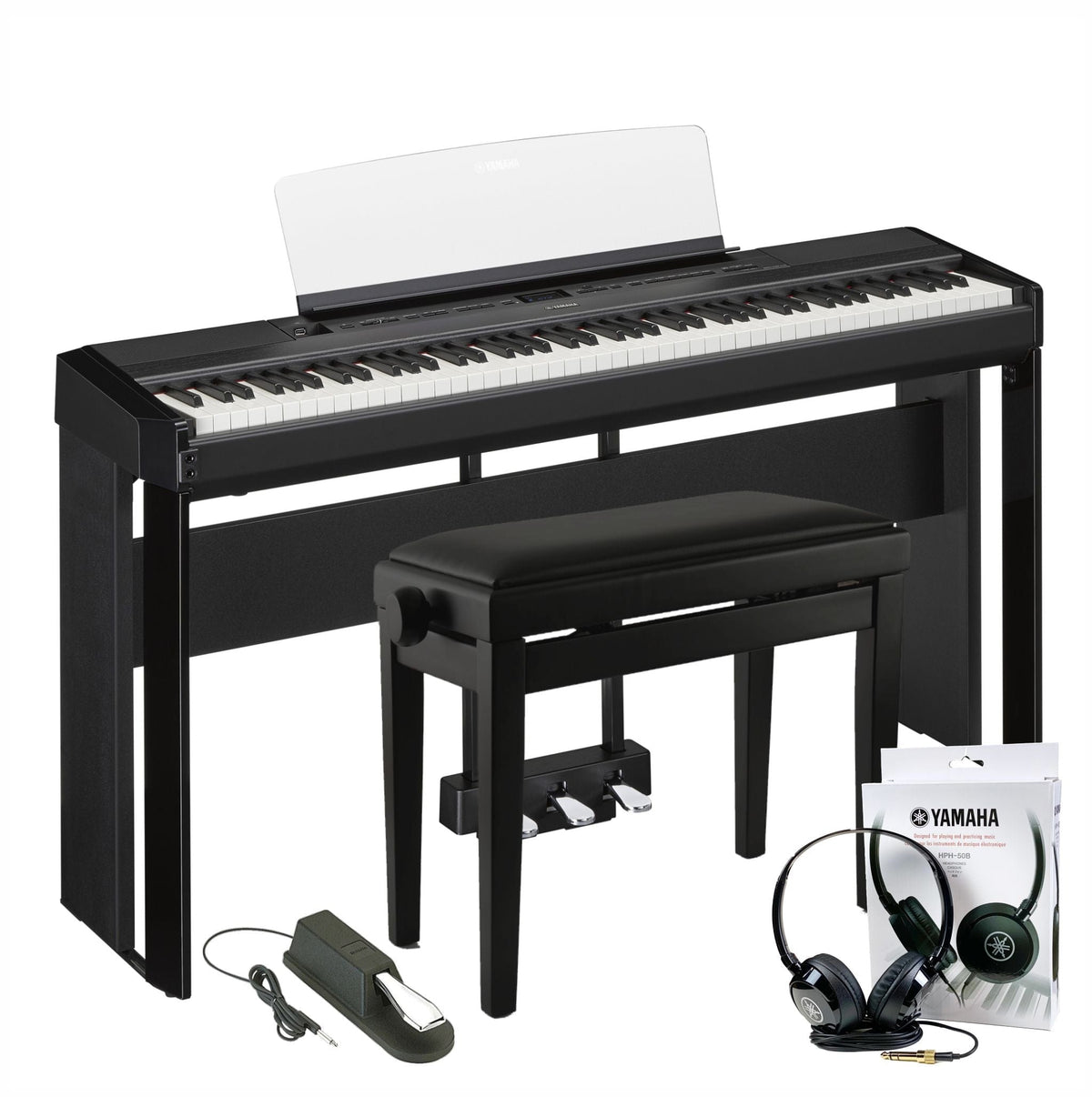 Yamaha P525 Digital Piano Elite Package; Black | Bonners Music