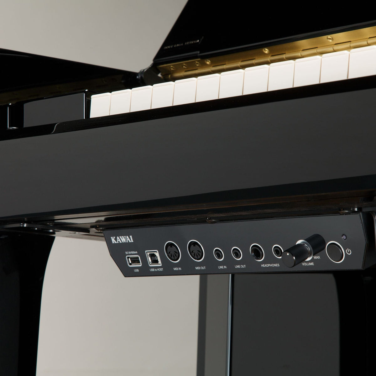 Kawai K300 AURES 2 Hybrid Upright Piano; Polished Ebony | Bonners Music